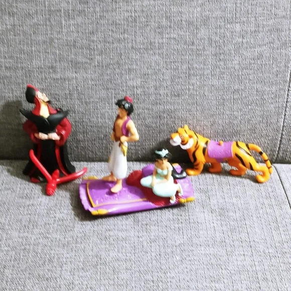 Vintage Disney Aladdin Jafar Iago Pvc Collectible 4 JAFAR & IAGO